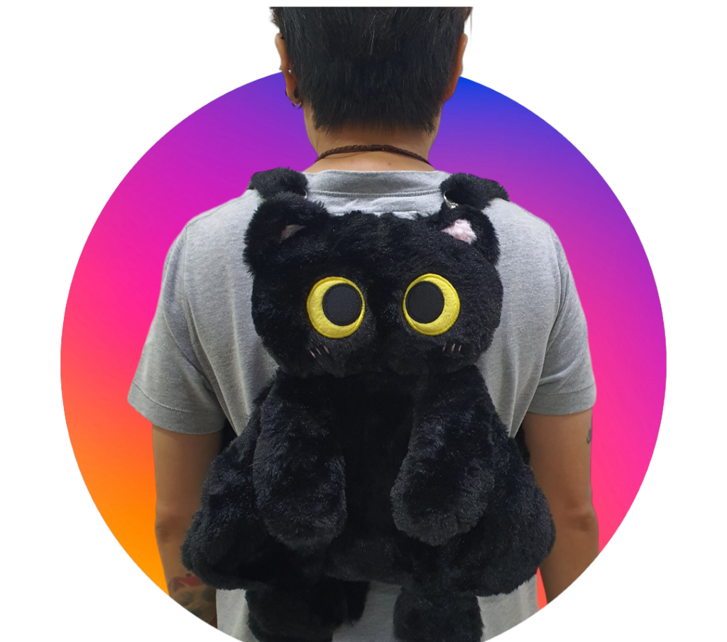 Fluffy Black Cat Backpack – Happy Products